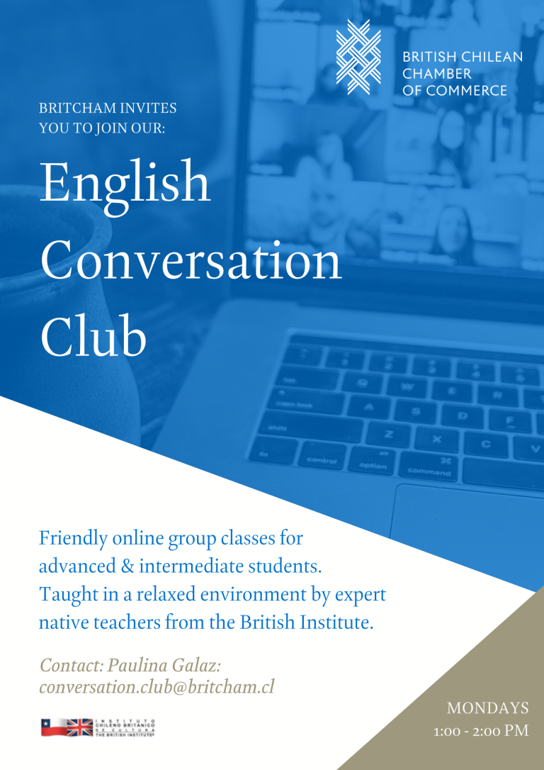 Conversation Club, every Monday at 13.00 hrs since March 2024 – BritCham